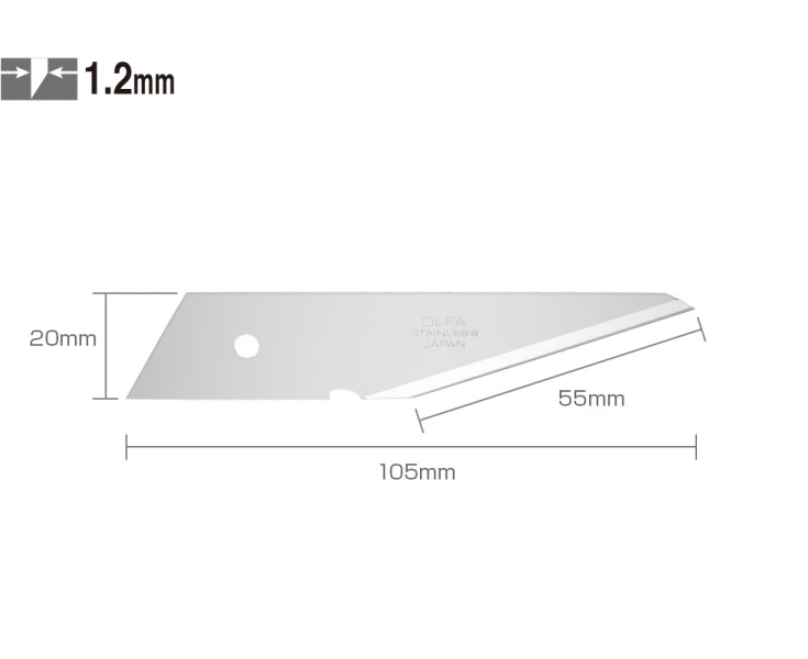 Lames CKB-2 pour cutter de sculpteur en Inox OLFA | 20 mm | 10 lames