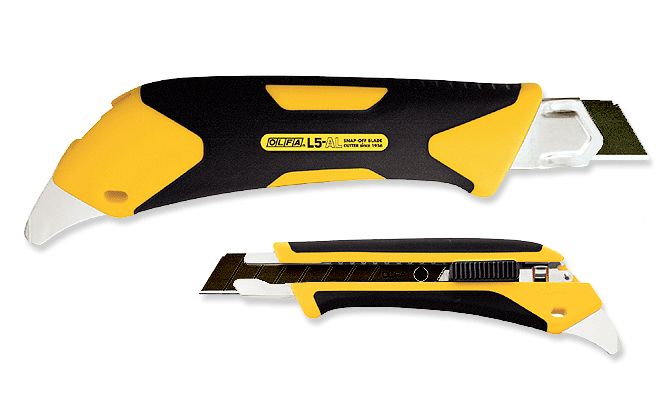 Cutter OLFA X-Design L5-AL | Lame ultra tranchante | 18 mm | 1 cutter + lames de rechange