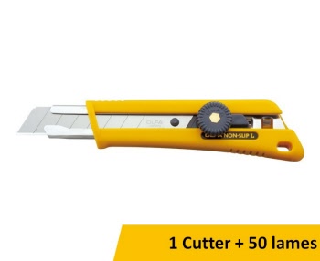 Cutter antidérapant OLFA NOL-1 | 18 mm | 1 cutter + lames de rechange